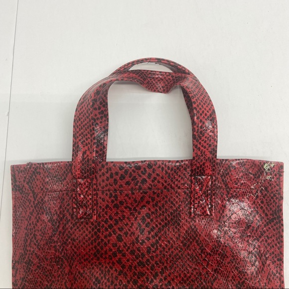 Bags | Faux Red Snakeskin Bag | Poshmark